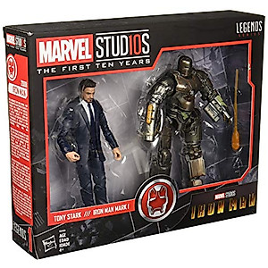 Marvel Studios Legends Series Hasbro Tony Stark & Iron Man Mark 1 2-Pack Action Figures.