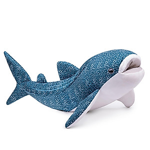 ZHONGXIN MADE Simulation Great Whale Shark Plush Toy - Realistic 20.5" Long Lifelike Blue Texture Whale Shark Stuffed Toys, Super Soft Ocean Sea Creatures Sharks Plush Toy Gift Collection for Kids