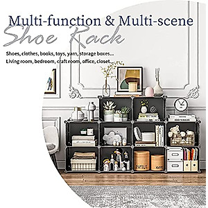 Aeitc Shoe Rack Organizer Shoe Organizer Shoe Storage Cabinet Narrow Standing Stackable Space Saver Shoe Rack (32 pairs, White)