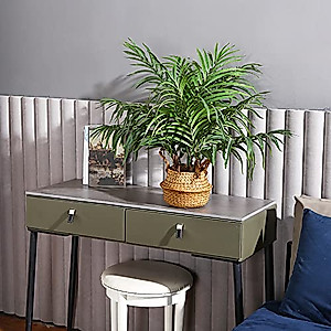 MOSADE Artificial Palm Tree 28" Fake Potted Areca Palm Plant with Handmade Seagrass Basket, Perfect Faux Tree Home Décor for Indoor Outdoor Office Porch Balcony Bedroom Bathroom Gift