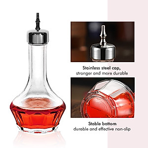 LINALL Bitters Bottle Set of 6-50ml Glass Dash Bottle with Dasher Top, Professional Bar Tool for Making Cocktails