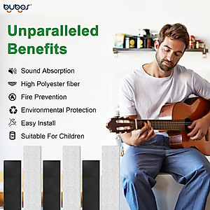 BUBOS Art Acoustic Panels,48“x12”inch Premium Acoustical wall panel,Better than foam, Decorative Sound Absorbing Panel for walls, Studio Acoustic Treatment. Soundproof wall panel