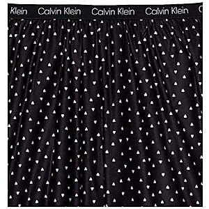 Calvin Klein Girls' Super Soft Brushed Microfleece Pajama Pant, 2-Pack, Black Heart/Pink Plaid, S