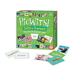 MindWare PicWits! Silly & Sweet Quick Wit Card Game - Quick 30-Minute Game Play - Ages 5 and Up