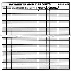 10 Large Print Low Vision Checkbook Transaction Registers White