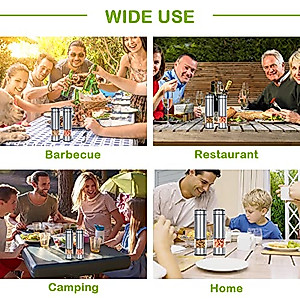 Electric Salt Grinder Pepper Grinder Battery Operated Stainless Steel Pepper Mill Automatic Salt and Pepper Grinder with with Adjustable Coarseness, 1 Pack