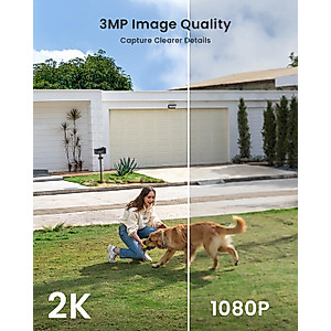 ieGeek Security Cameras Wireless Outdoor, 2K 3MP Battery Powered WiFi Security Camera 3 Pack, 2-Way Audio, Color Night Vision, AI Detection for Home Security, Compatible with Alexa
