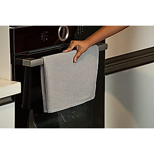 LANE LINEN Kitchen Towels and Dishcloths Set - Pack of 6 Cotton Dish Cloths, 18”x 28”, Soft Hand for Kitchen, Tea Towels, Premium Quick Drying Cleaning Grey