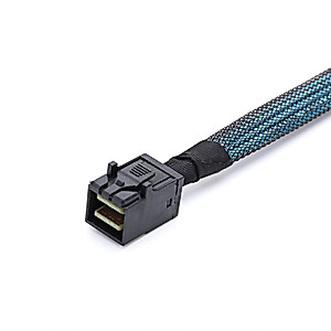 CableDeconn SFF-8643 Internal Mini SAS HD to (4) 29pin SFF-8482 connectors with SAS 15pin Power Port 12GB/S Cable (1M) (H0204)