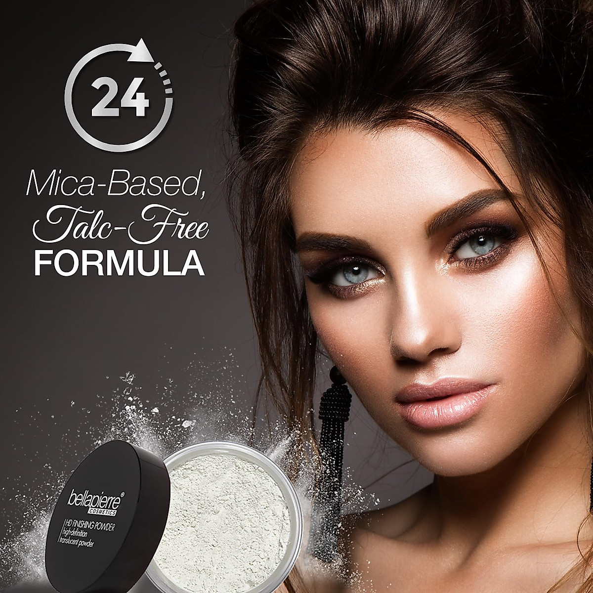 bellapierre HD Finishing Powder | Translucent Setting Powder | Poreless Shine-Free Matte Finish | Lightweight Gentle Formula | Non-Toxic & Paraben Free | Cruelty Free Mineral Makeup