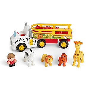 Kidoozie Animal Adventure Truck, Makes Animal Sounds, Includes 4 Poseable Animals, Promotes Language Skills, for Children 12 Months and up