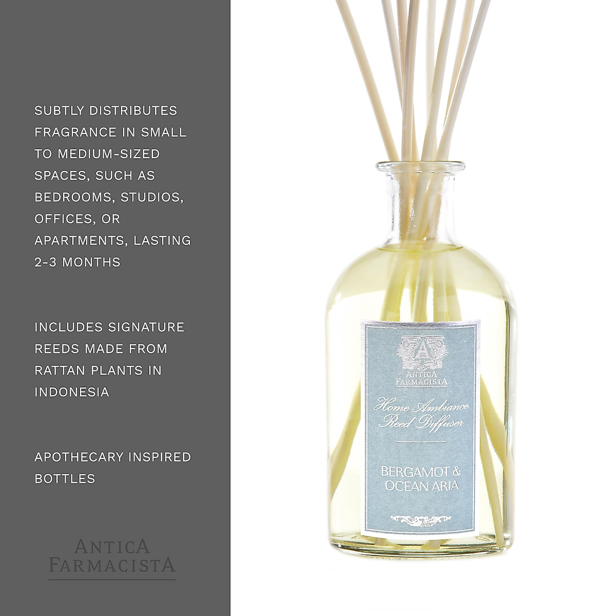 Antica Farmacista Home Ambiance Diffuser, Bergamot and Ocean Aria, 8.45 Fl Oz