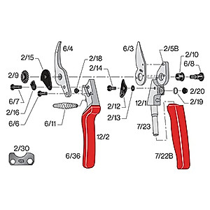 Felco Pruning Shears (F 12) - High Performance Swiss Made One-Hand Garden Pruner with Steel Blade