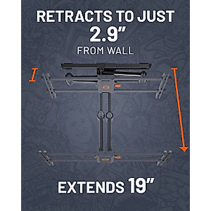 ECHOGEAR Full Motion Articulating TV Wall Mount Bracket for TVs Up to 82" - Smooth Extension, Swivel, & Tilt - Wall Template for Easy Install - Centers & Levels After Mounting Plus Hides Your Cables