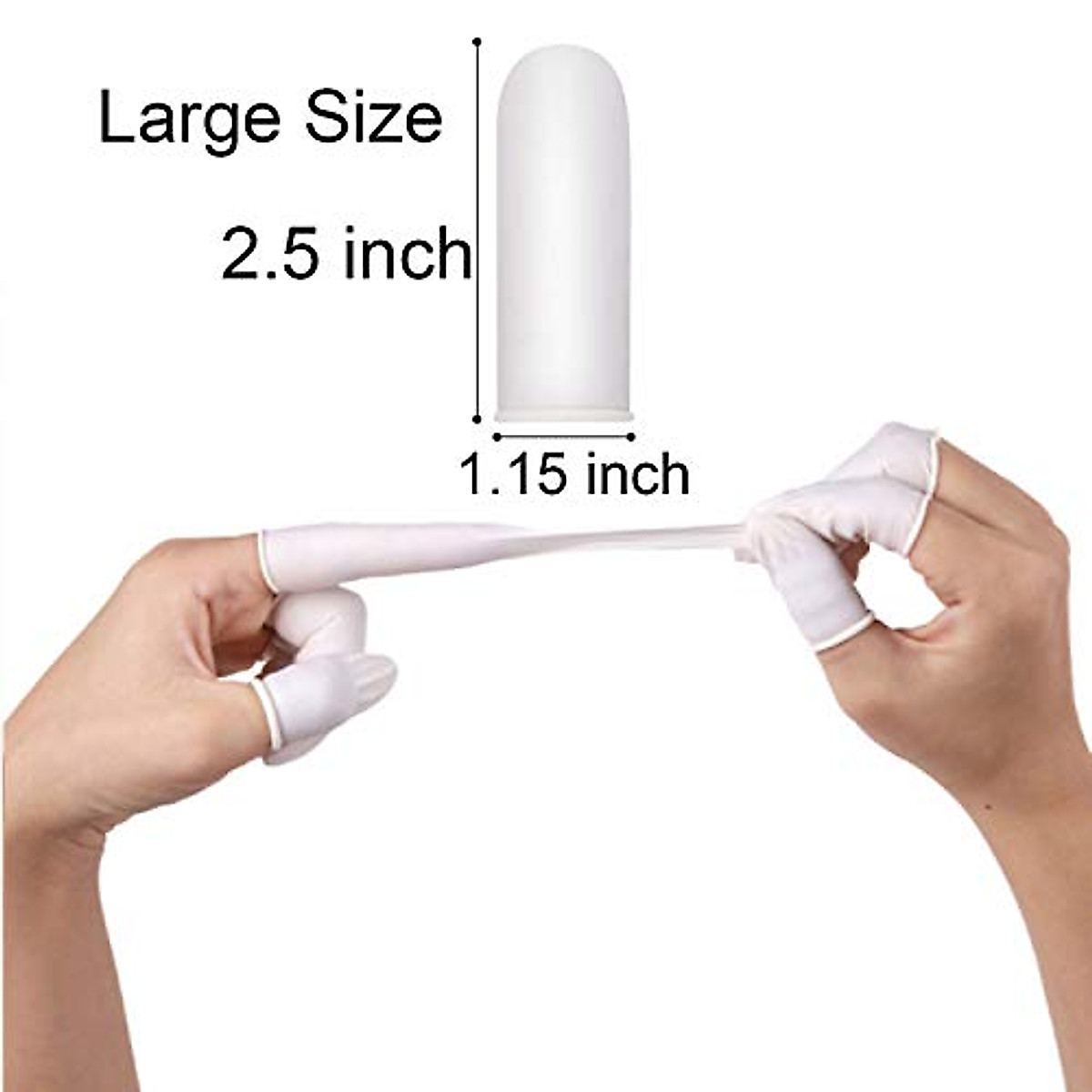 Large Latex Finger Cots Anti Static Rubber Fingertip Protective Finger Cots for Electronic Repair, Handmade Apply, 444 Pcs
