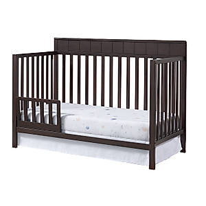 Oxford Baby Logan Crib to Toddler Bed Guard Rail Conversion Kit, Espresso Brown, GreenGuard Gold Certified