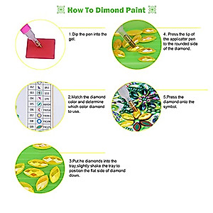 Diamond Painting Bookmarks: 5D Special Shaped Diamond Art Bookmarks,Beaded Bookmarks for Book Readers (Floral)