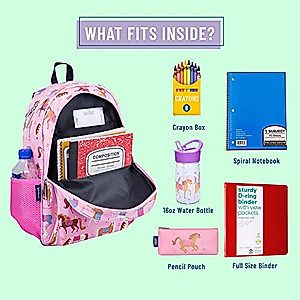 Wildkin 15 Inch Kids Backpack Bundle with Lunch Bag (Horses)