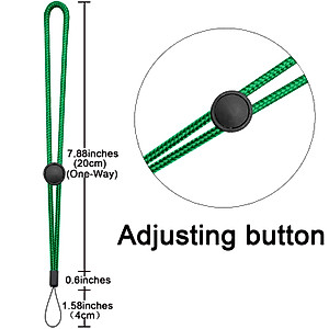 YOUOWO Wrist Lanyard Adjustable length small Strap 12 Pcs Wrist Short Lanyard for Keys Phone Cases Lanyard Keychain USB pink,green,blue,orange,purple,black