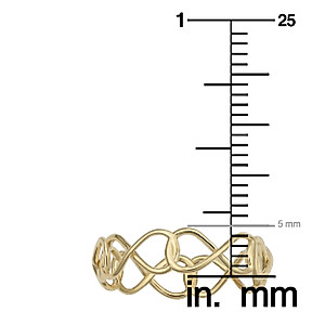 Kooljewelry 14k Yellow Gold Infinity Ring (size 5)