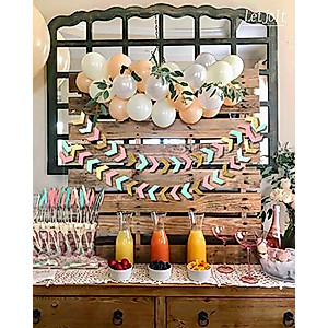 Mint Coral Arrow Banner Tribal Party Supplies Wild One Boho Garland Gender Reveal Party Baby Shower Decorations Back to School Classroom Garland Graduation Nursery Decorations 13 Feet 42 Pcs