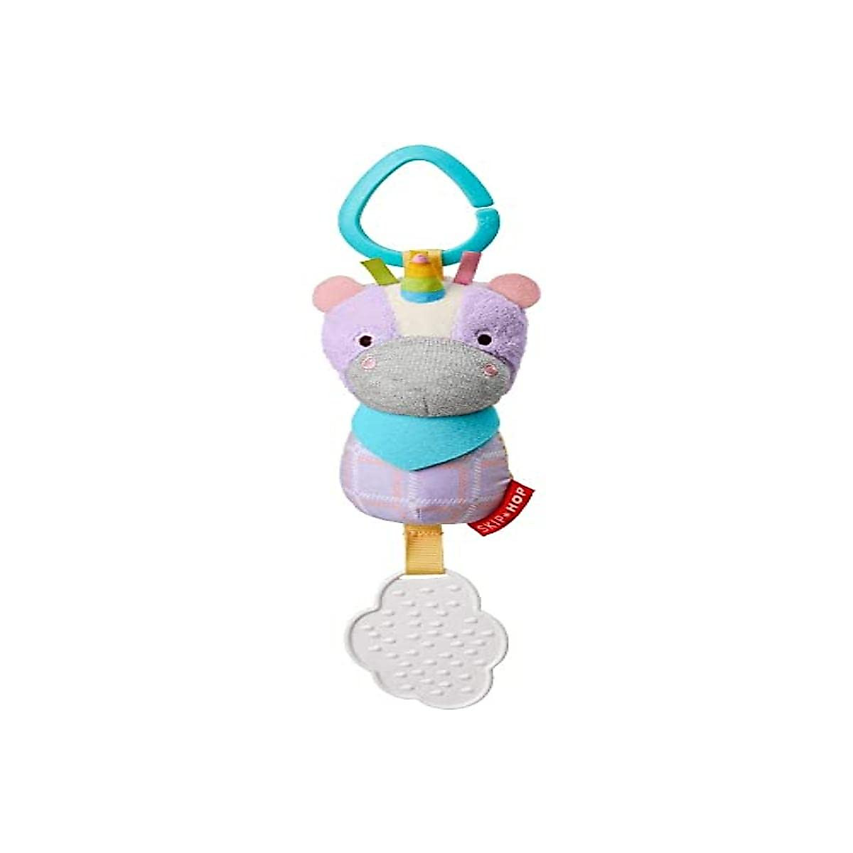 Skip Hop Bandana Buddies Baby Activity Chime & Teether Stroller Toy, Unicorn