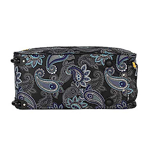 LUCAS Designer Carry On Luggage Collection - Lightweight Pattern 22 Inch Duffel Bag- Weekender Overnight Business Travel Suitcase with 2- Rolling Spinner Wheels (Paisley Peacock)