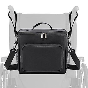 Wheelchair Bag,Wheelchair Accessories,Electric Wheel Chair Accessories Adults,Wheelchair Bags To Hang On Back,Provides Storage on Wheelchairs and Transport Chairs for Elderly and Disabled