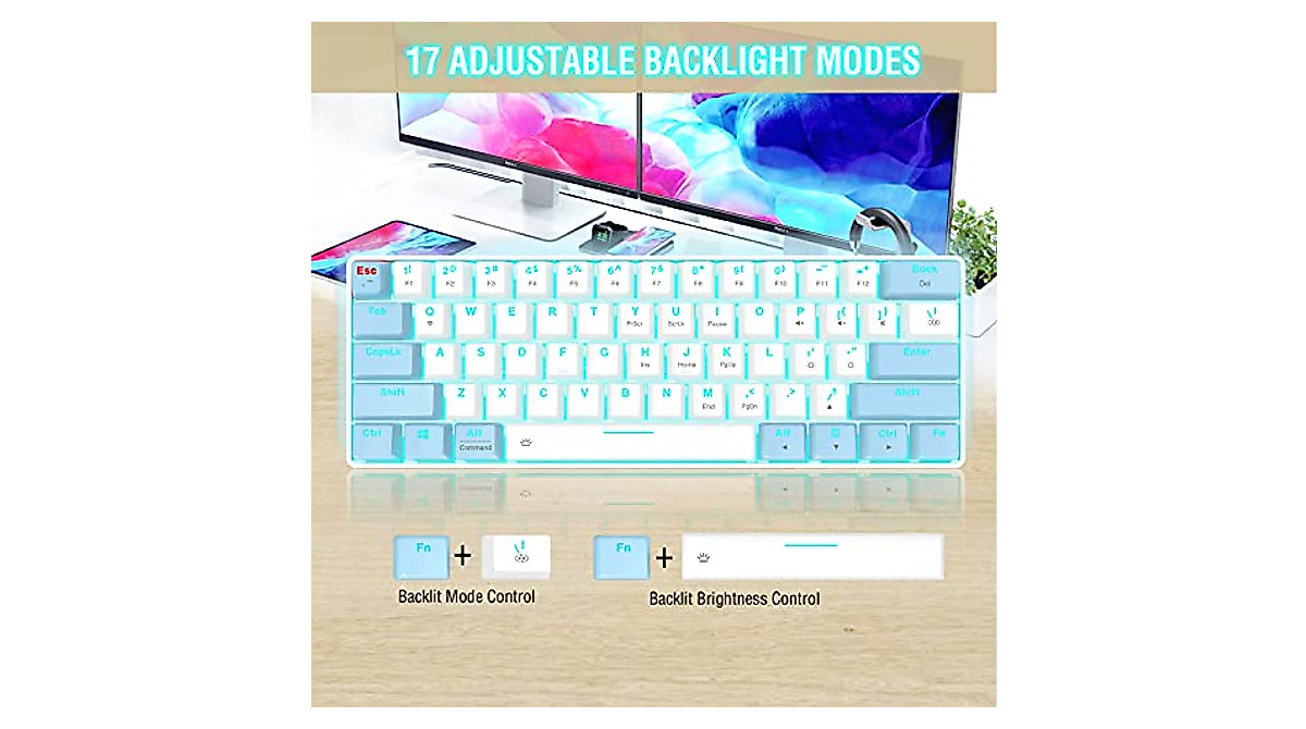 EDJO 60% Bluetooth Mechanical Keyboard - Compact & Versatile