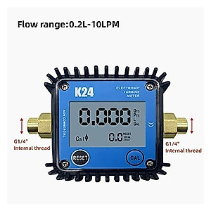 Flow Control Meter G1/4" G1/2" Micro Flow Digital Display Meter, ar Flow Meter Gasoline Oil Hydraulic Oil Soy Oil Water 0.1-10L/min Used in Petroleum,Food, Etc. (Color : 0.2-10PLM,