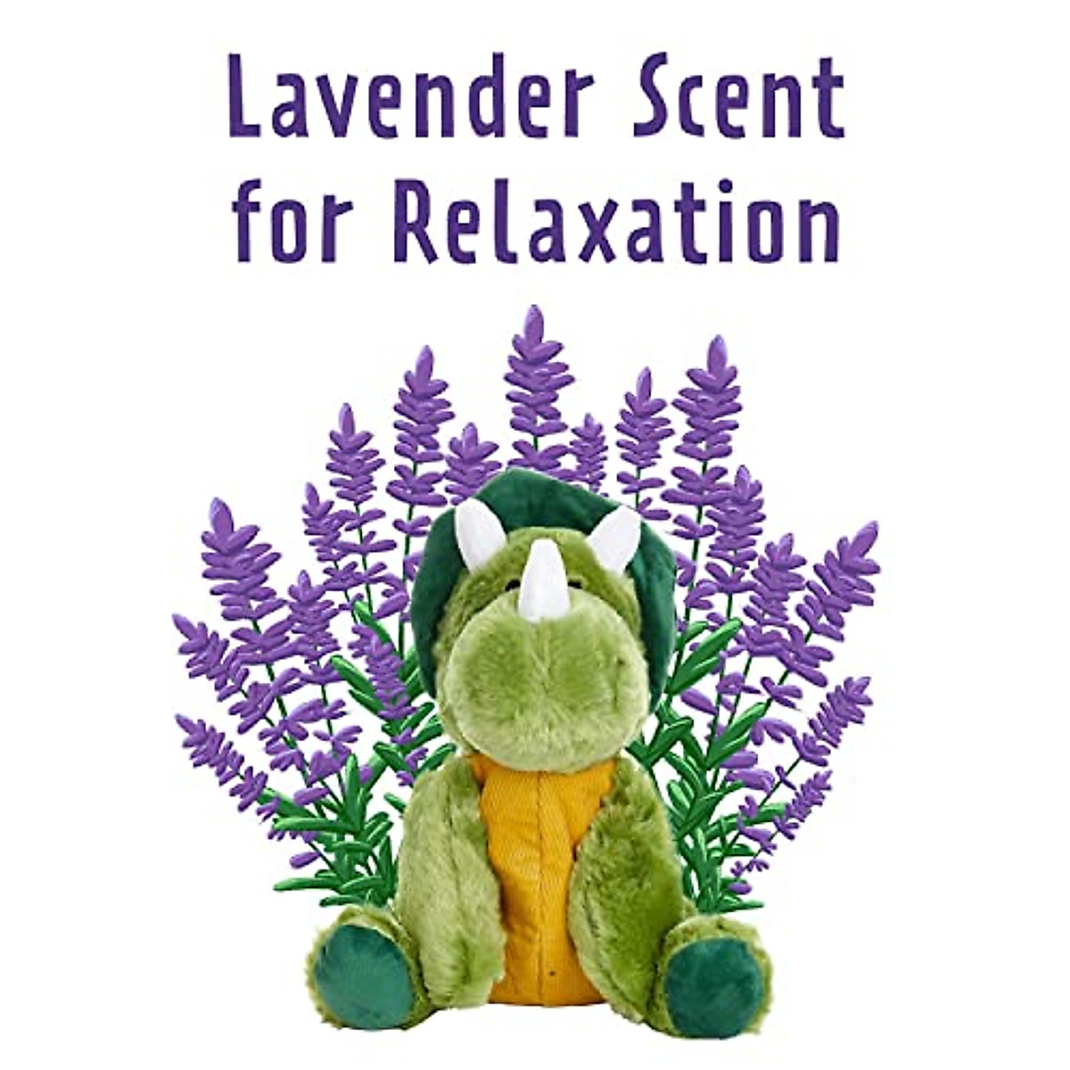 Warm Pals Microwavable Lavender Scented Plush Toy Weighted Stuffed Animal - Dino Dinosaur