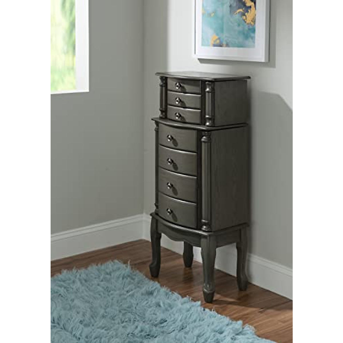 Powell Company Grey Wash Jewelry Powell Viola Armoire