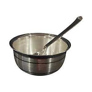 Balaji 999 Pure Silver 3.0 Bowl & Spoon for Kids - 3.0-inch Set#01
