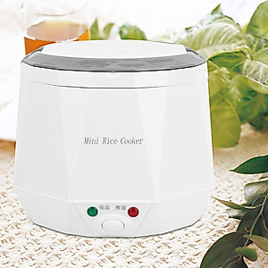 Fydun 1.6L Portable Electric Rice Cooker Rice Cooking Tool for 12V Car Use White