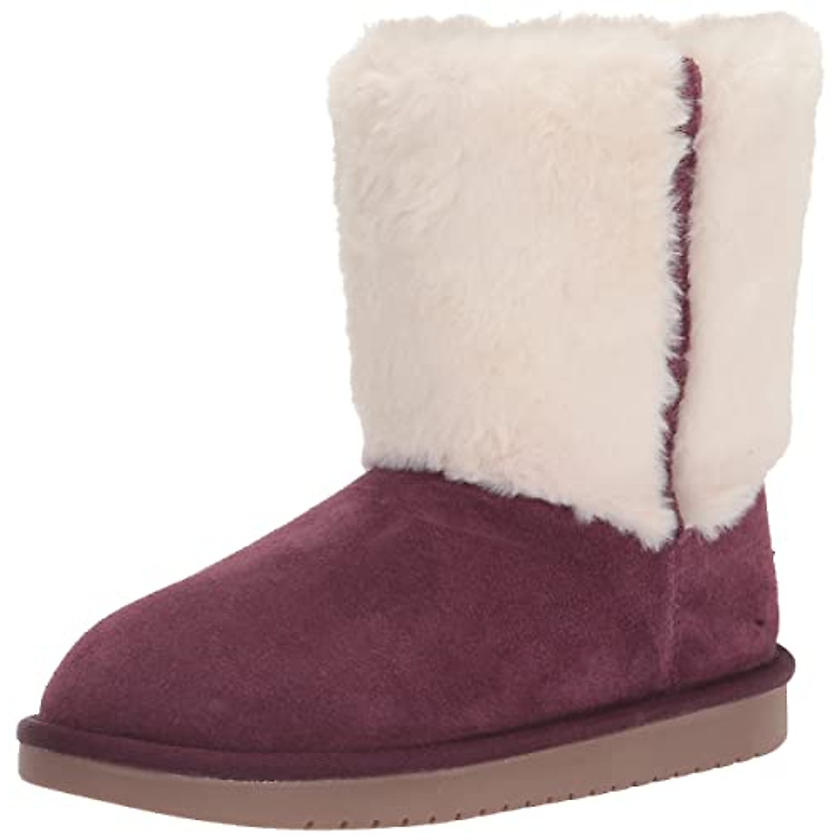 Koolaburra by UGG Unisex-Child Aubrei Short Boot, Plum, 1 Little Kid
