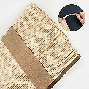 Chuya Wood Craft Sticks Garden Label Wooden Popsicle Ice Cream Sticks for Hand DIY Craft (4.5 inch 200 Pack)