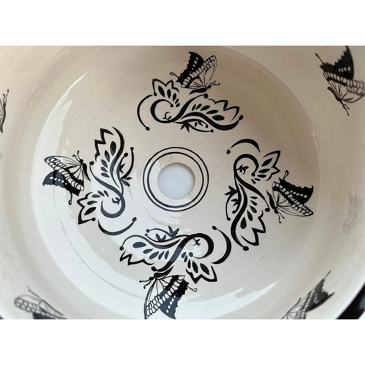12" Bathroom Butterfly Vessel Sink, Ceramic Countertop Basin, 30 Cm Sink Bowl, Bath Vanity Sink, Bathroom Remodel, Lavatory, Kitchen Basin