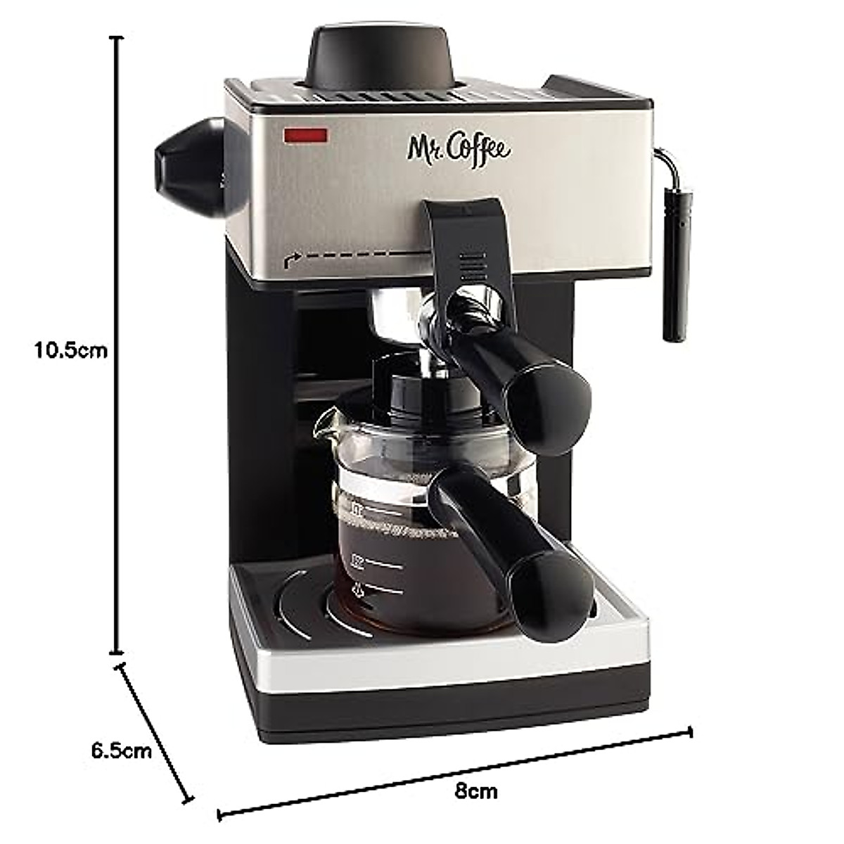 Mr. Coffee 4-Cup Steam Espresso System with Milk Frother