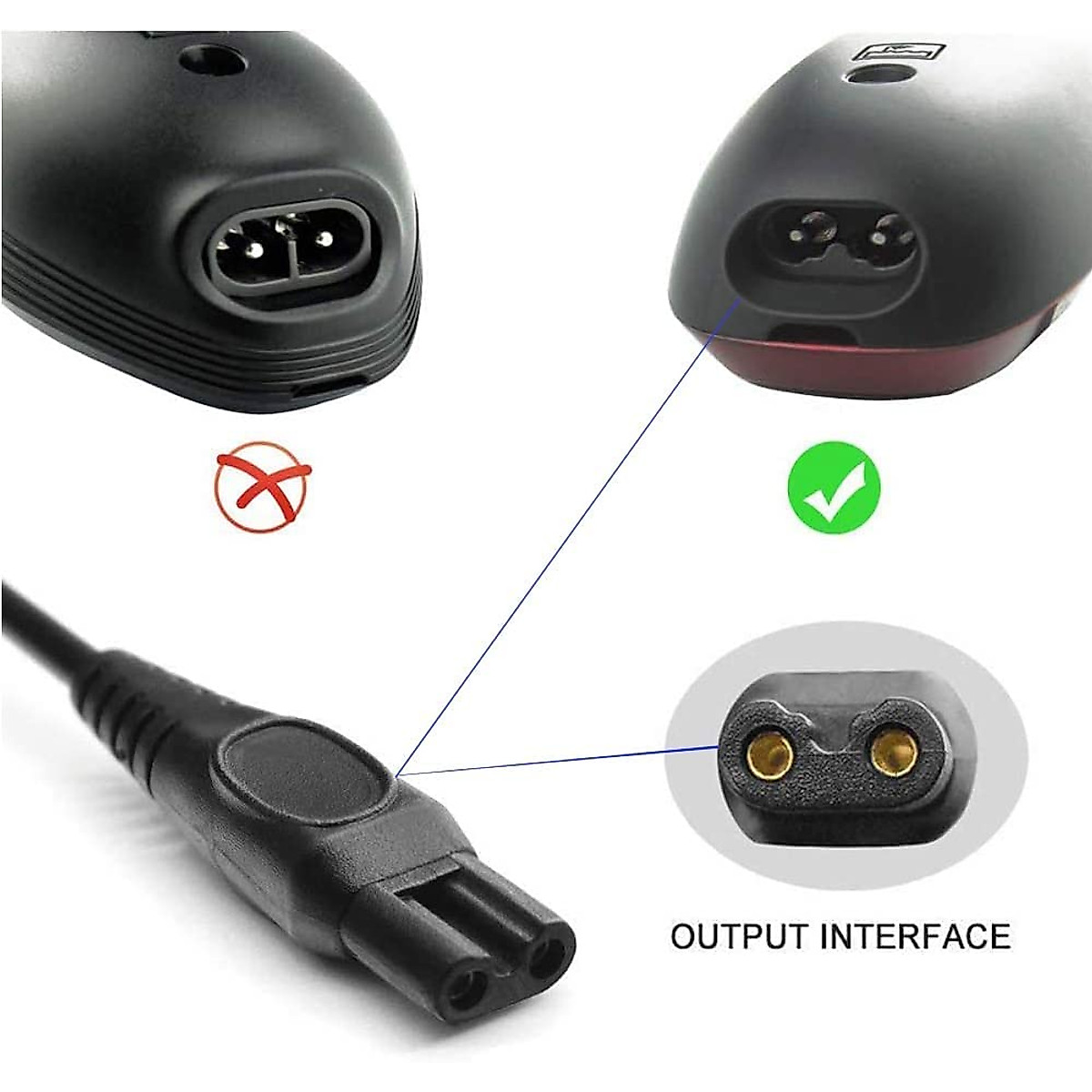 K-Mains AC Adapter Charger Cord for Philips Norelco 8500X Wall Plug Power Supply