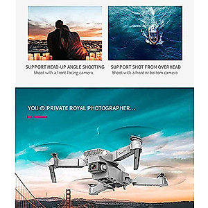 meekiee 2021 Latest Waterproof Professional RC Drone with 4K Camera Rotation,Drone Dual for Kids and Adults, E88 Pro Rotation HD Wide Angle FPV Live Video (A-E88Pro), black