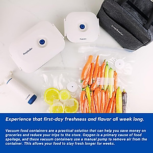 PrepSealer Everyday keep fresh, Meal prep, Borosilicate glass vacuum container starter kit - 8PC