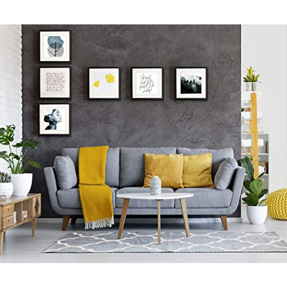 BD ART 20 x 20 (19.68x19.68) Inch 3D Box Picture Frame Black with Mount 15.75x15.75 inch Plexiglass Depth 1.18 inch