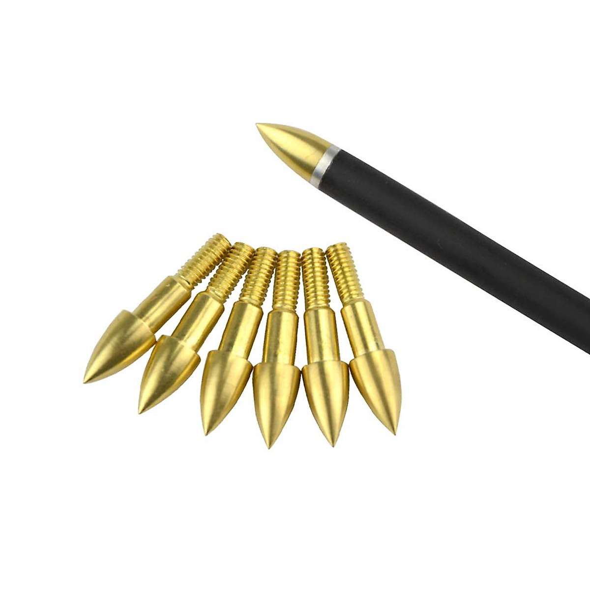 SHARROW 50pcs Archery Broadheads 75 Grain Arrowhead Screw-in Arrow Heads Hunting Arrow Tips Point for Recurve and Compound Bow