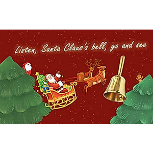 Hourwof Super Loud Hand Call Bell,Solid Brass Dinner Bell Service Bell Pet Training Bell Jingle Bell,Gold