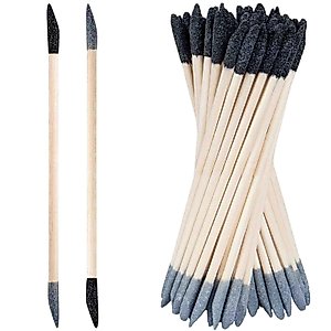 50 Pcs Sanding Sticks, Double End Matchsticks Sanding Twigs, Fine Detailing Sanding Tools for Tight Spaces Plastic Models Wood, 120/280 Grit 5.4 x 0.2 Inch