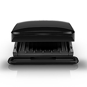 George Foreman 4-Serving Removable Plate Grill and Panini Press, Black, GRP360B