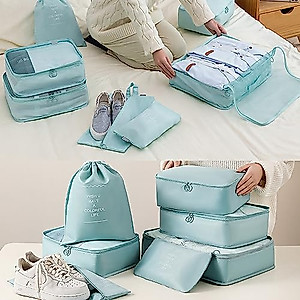 Travel Must Haves 8pcs Packing Cubes for Suitcases + 4pcs Compression Vacuum Storage Bags + Travel Dispenser Bottles Set, Packing Cubes for Carry on Suitcase Travel Essentials (pink)