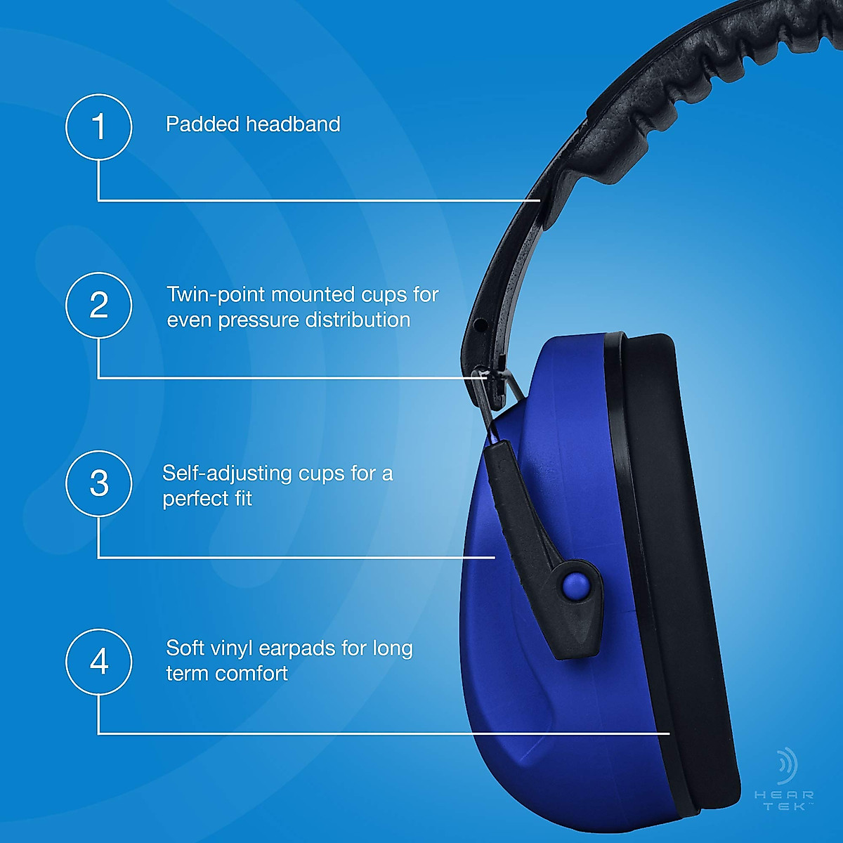 HEARTEK Noise Cancelling Headphones Kids Adult Earmuffs Shooting Ear Protection