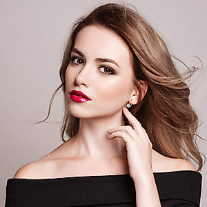 Hugitout Drop Dangle Earring for women, 14K Gold Plated Leverback Earrings with Cubic Zirconia Rhinestone Huggie Hoop Earings Fashion Jewelry for Girls