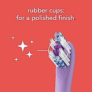 hum Replacement Heads, hum Toothbrush Heads with Floss Tip Bristles for Smart Toothbrush, Purple, 2 Pack